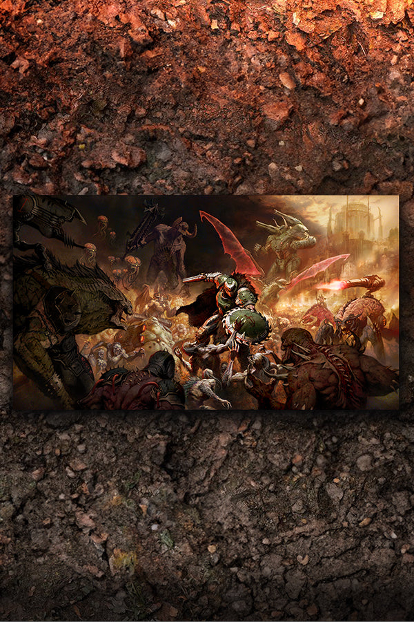 DOOM: The Dark Ages Endless Battle Lithograph – Official Bethesda Gear ...