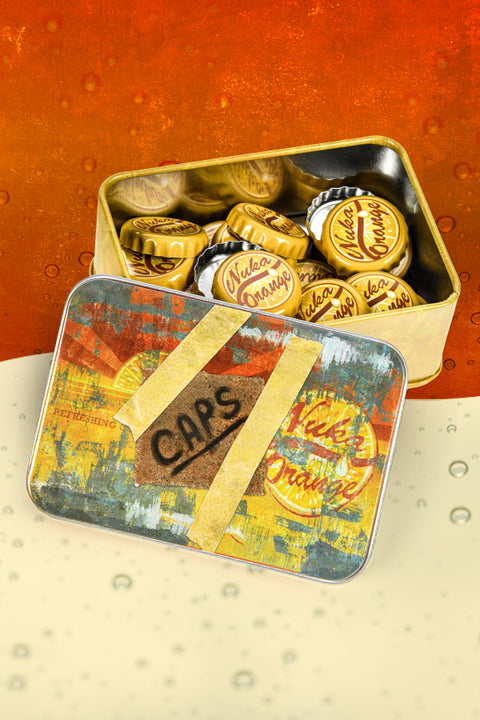 Fallout Bottle Caps Series Nuka Orange with Collectible Tin – Official ...