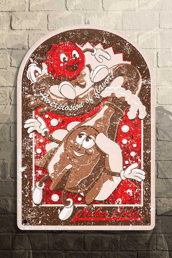 Fallout Nuka-Cola Vintage Ad Metal Sign – Official Bethesda Gear Store