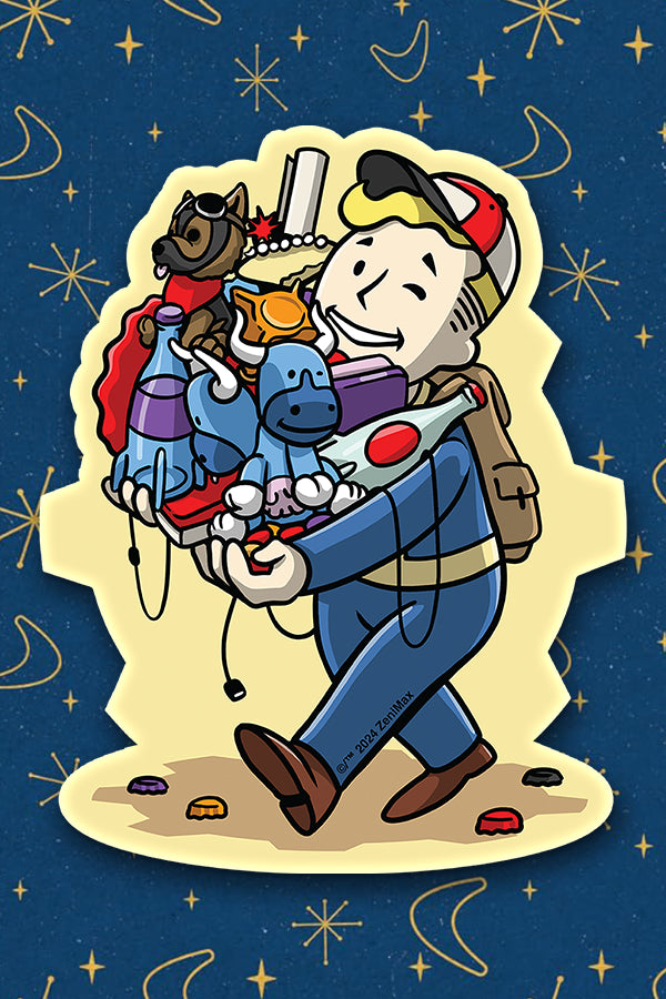 Fallout Loaded With Gear Sticker – Official Bethesda Gear Store