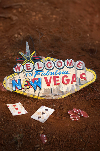 Fallout Welcome to New Vegas Metal Sign – Official Bethesda Gear Store