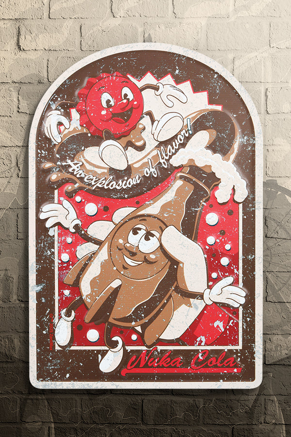 Fallout Nuka-Cola Vintage Ad Metal Sign – Official Bethesda Gear Store