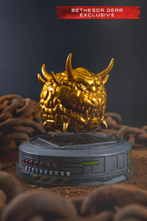 DOOM (1993) Floating Golden Cacodemon Figurine (Bethesda Gear Exclusiv ...