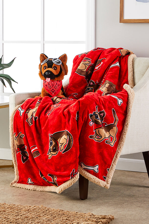 Fallout Dogmeat Toss Throw Blanket – Official Bethesda Gear Store