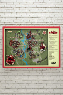Fallout Nuka-World Map Light-Up Shadowbox – Official Bethesda Gear Store