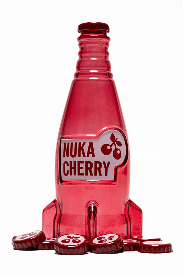 Fallout Nuka Cherry Glass Bottle & Caps – Official Bethesda Gear Store