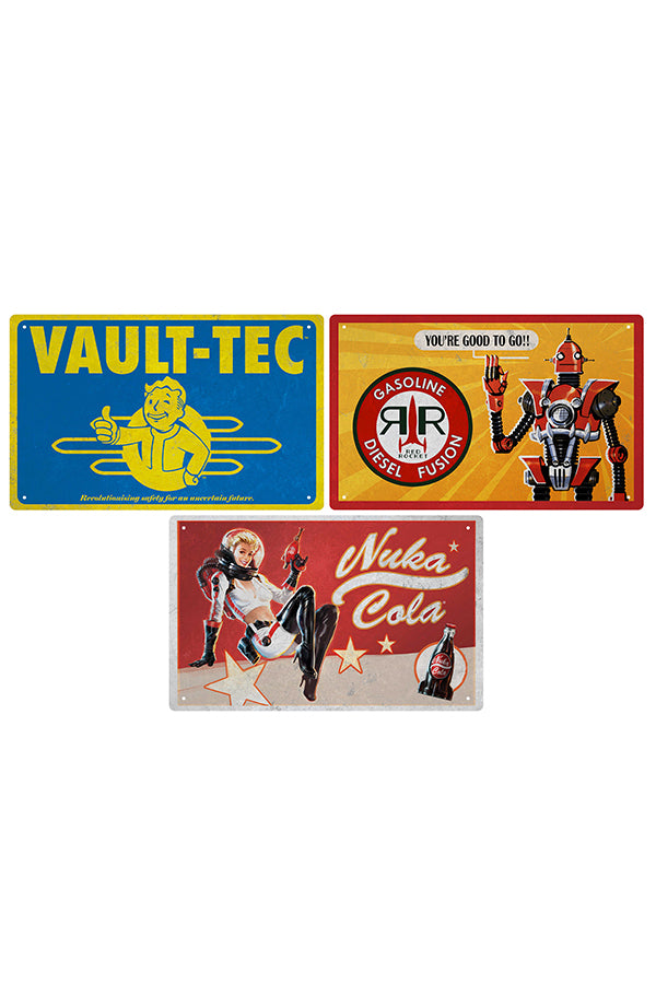 Fallout Essential Tin Sign Set – Official Bethesda Gear Store