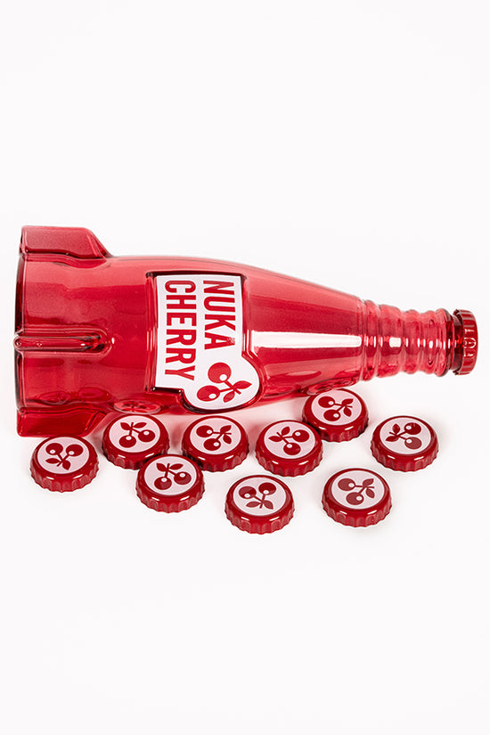 Fallout Nuka Cherry Glass Bottle & Caps – Official Bethesda Gear Store