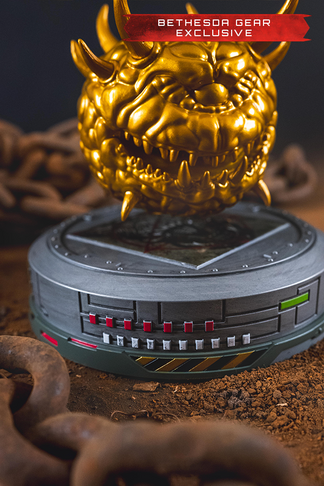 DOOM (1993) Floating Golden Cacodemon Figurine (Bethesda Gear Exclusiv ...