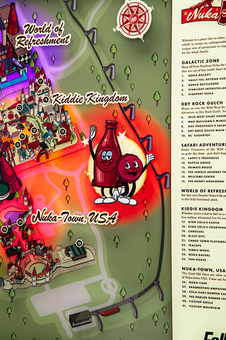 Fallout Nuka-World Map Light-Up Shadowbox – Official Bethesda Gear Store