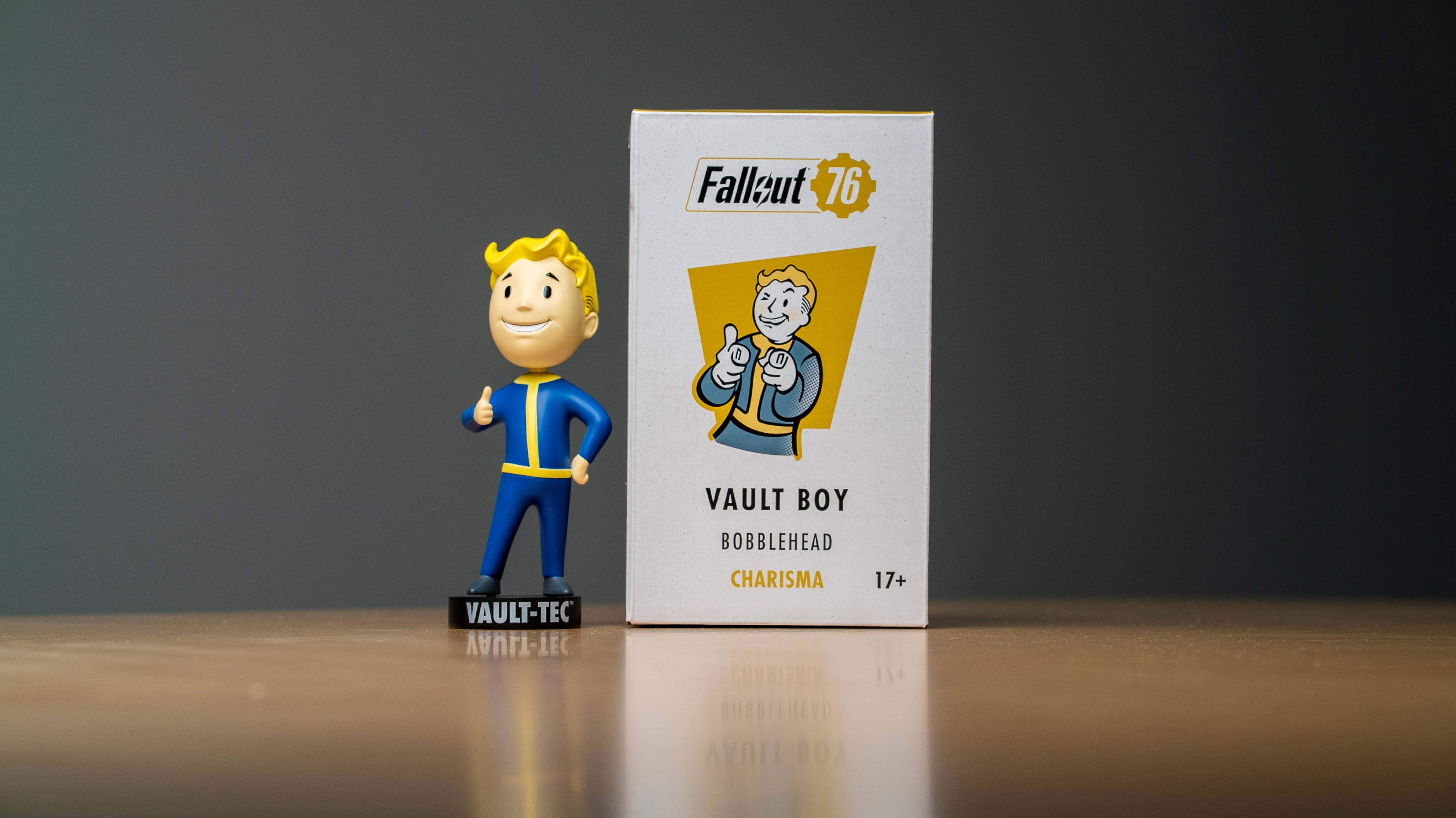 Fallout Vault Boy 76 Charisma Bobblehead – Official Bethesda Gear Store